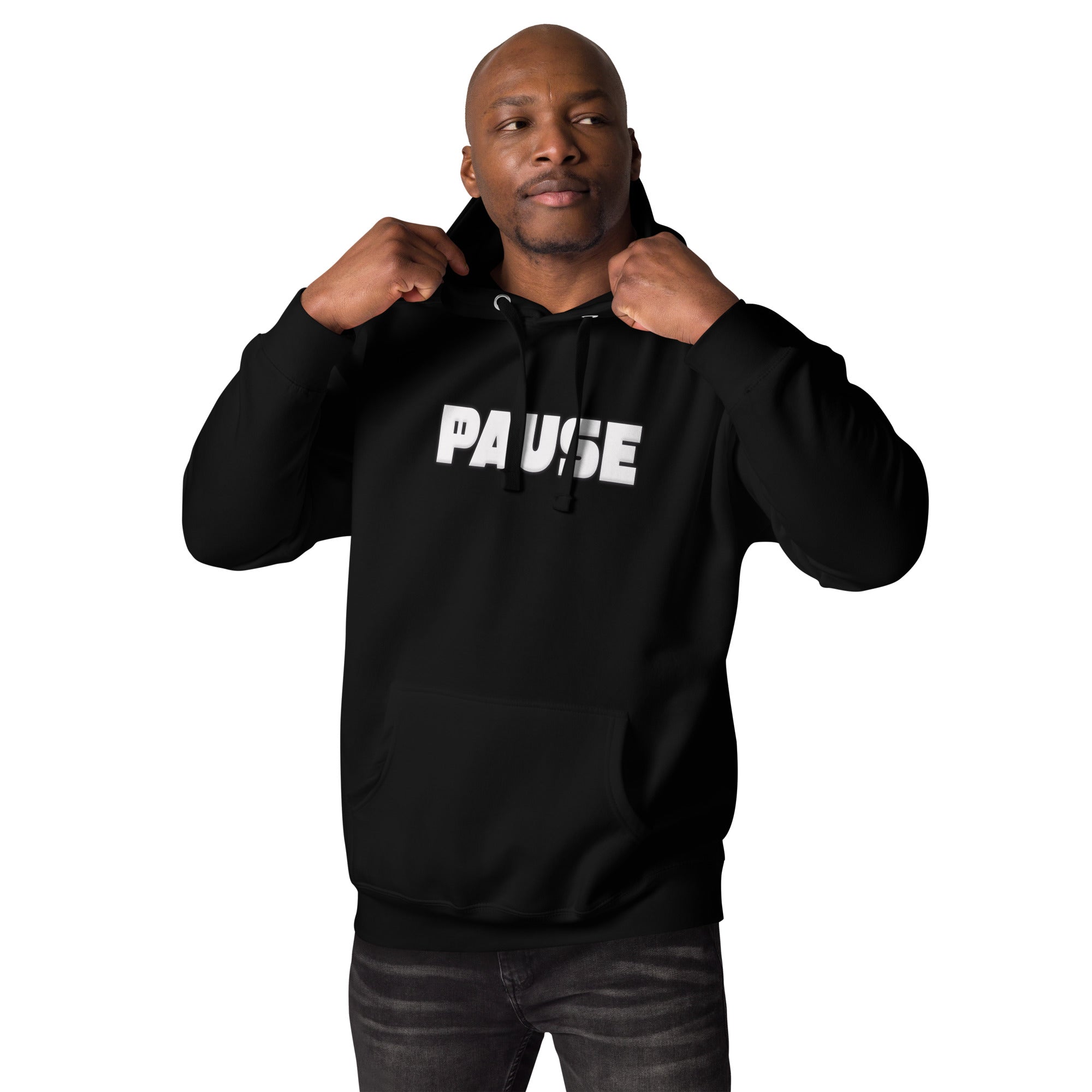 White Letter PAUSE Unisex Hoodie – Pause Shop